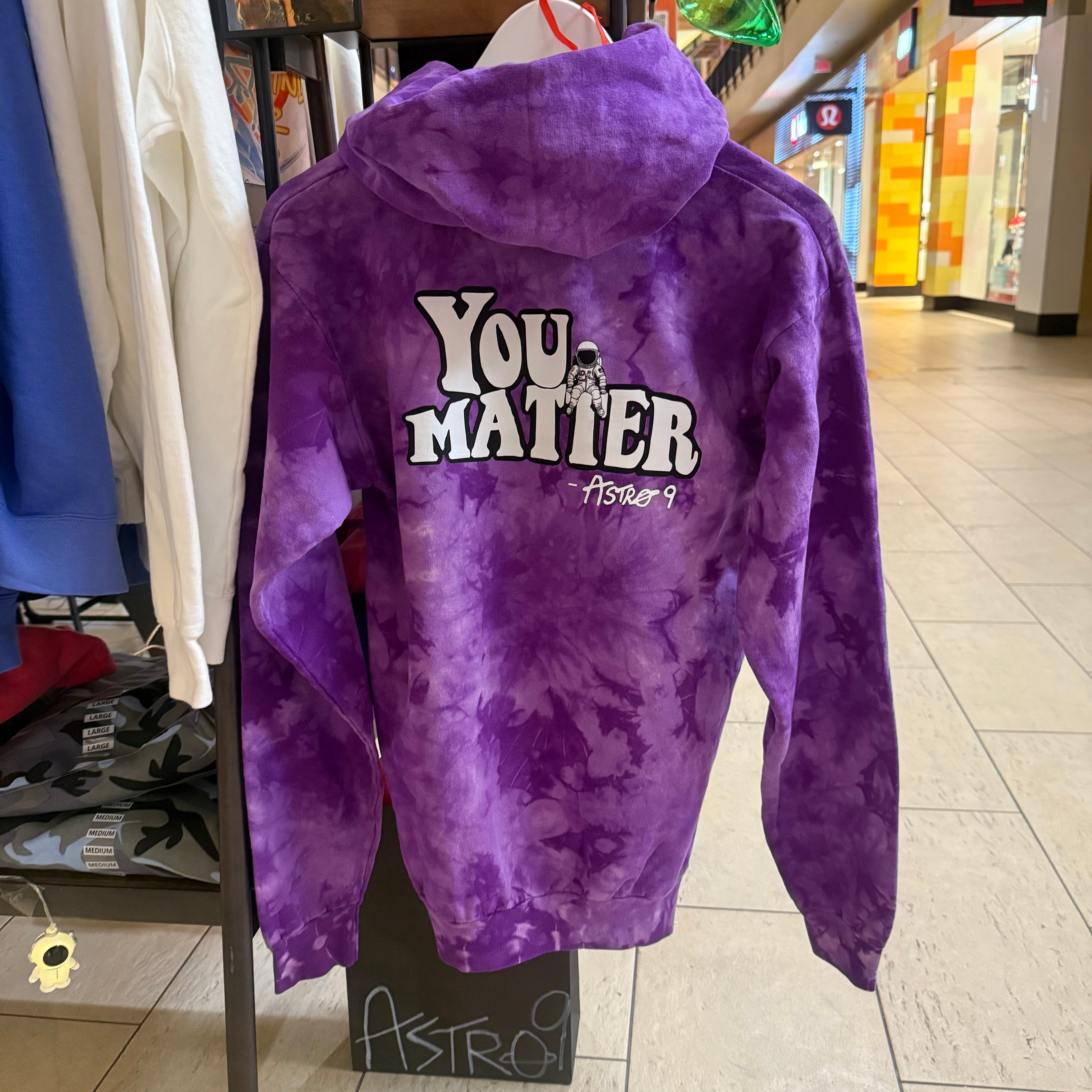 “You Matter” Purple Tie-Dye Hoodie – ASTRO 9